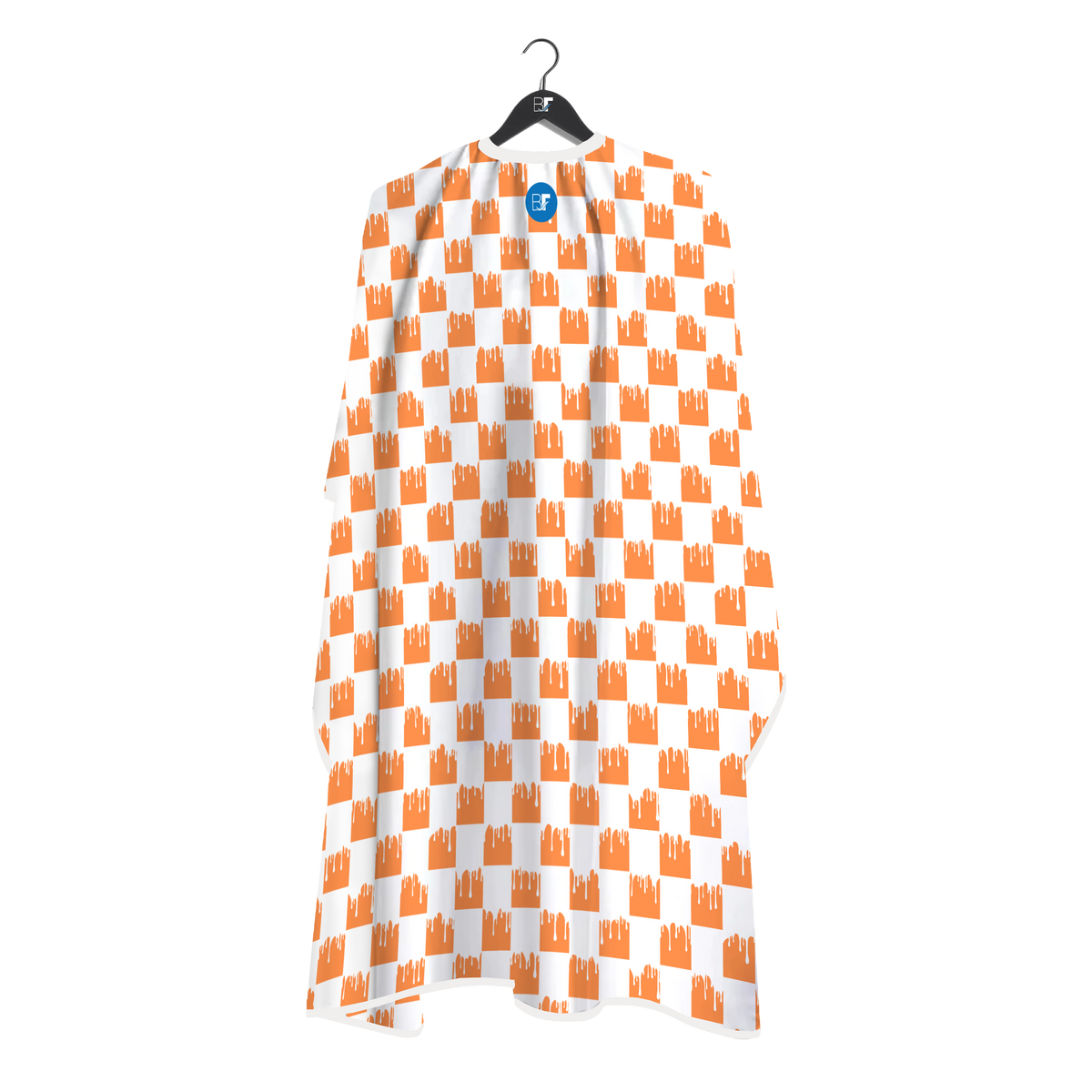 Barber Flow Dripped Checker Cape - Orange – Empire Barber Supply